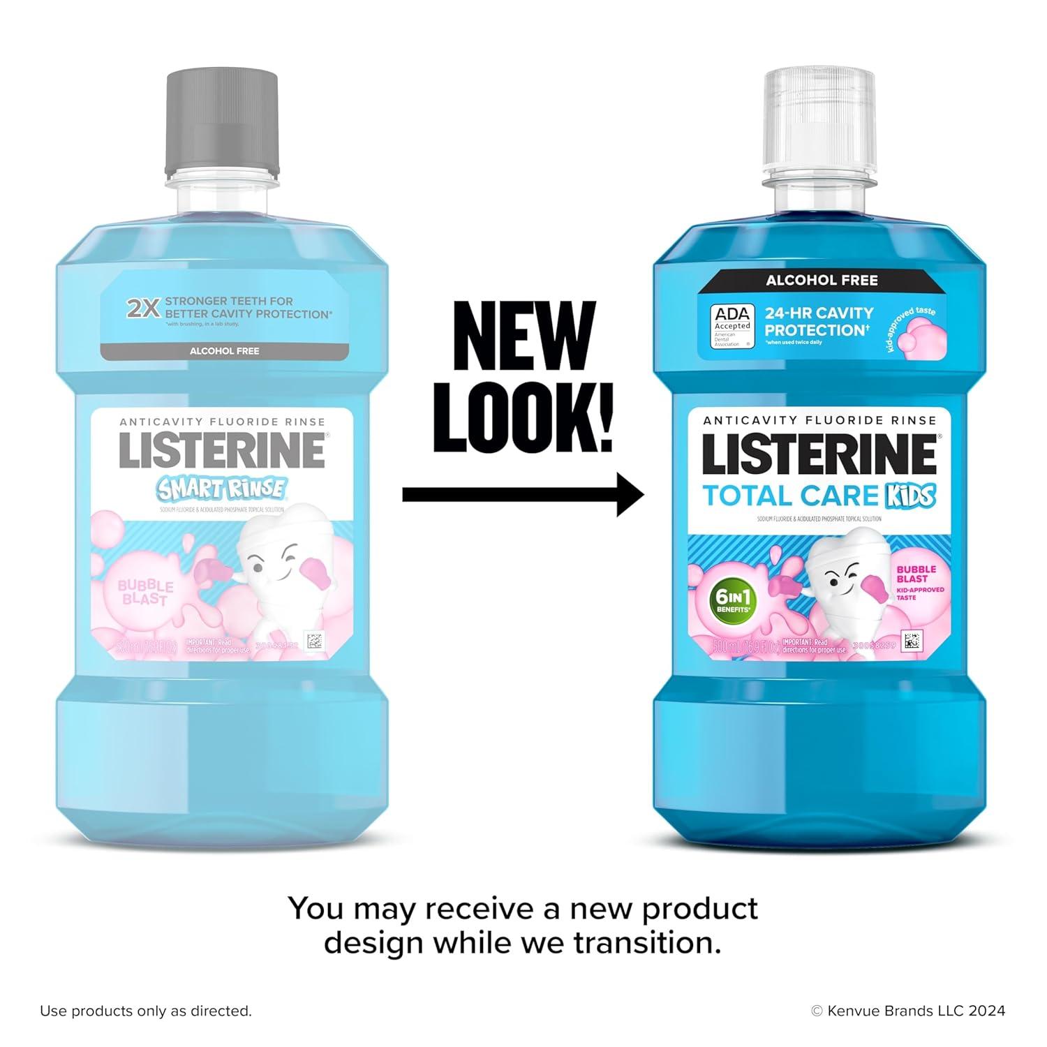Listerine Total Care Fresh Mint Anticavity Fluoride Mouthwash for ...